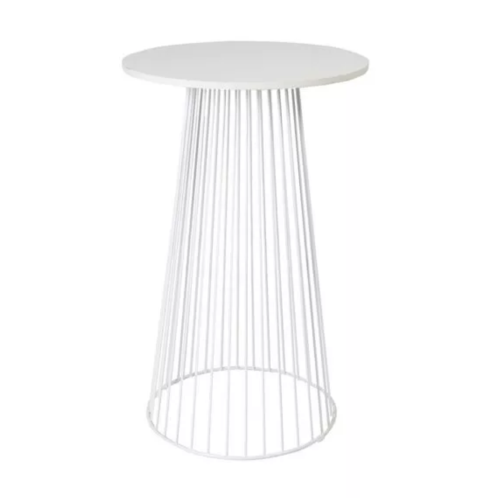 White Wire Cocktail Table Hire | Hire A Stage